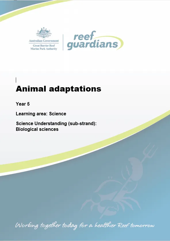 Animal Adaptations | Reef Guardian School